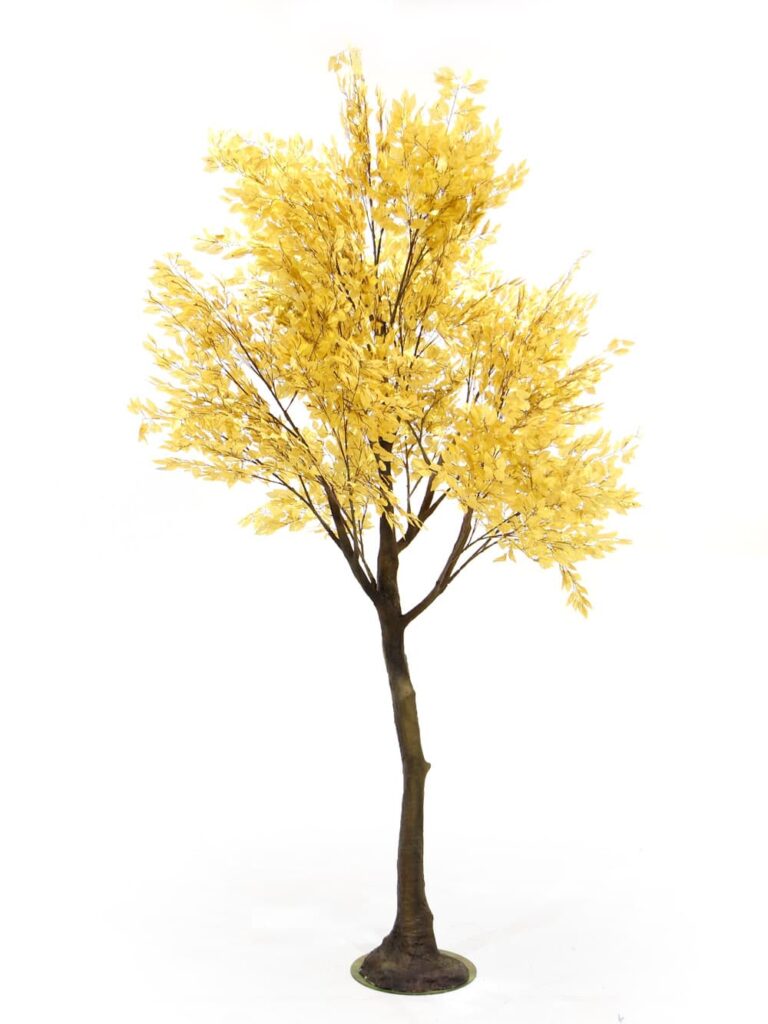 Tall Trunk Tree (3.2m) - Gold Leaf | EPH Creative - Event Prop Hire