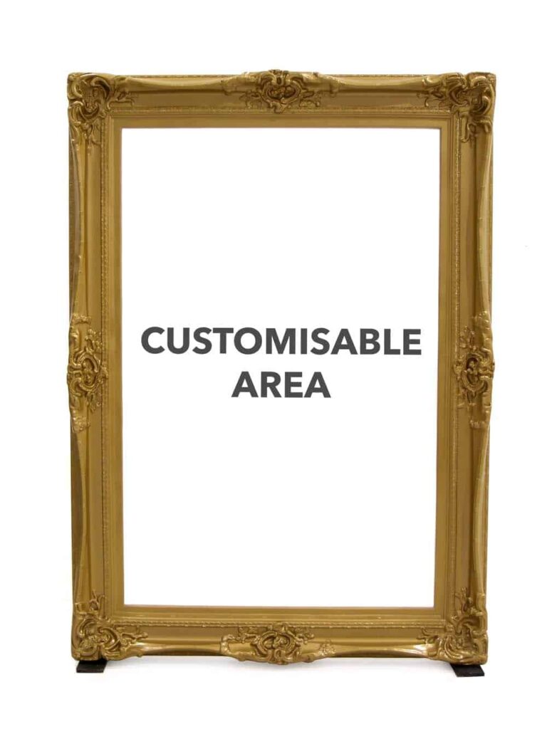 Customised Giant Gold Frame #2 | EPH Creative - Event Prop Hire