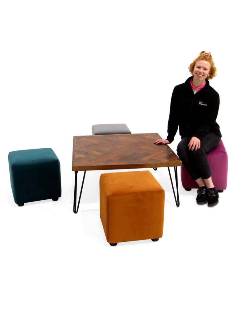 Velvet Cube Single Seater - Teal | EPH Creative - Event Prop Hire