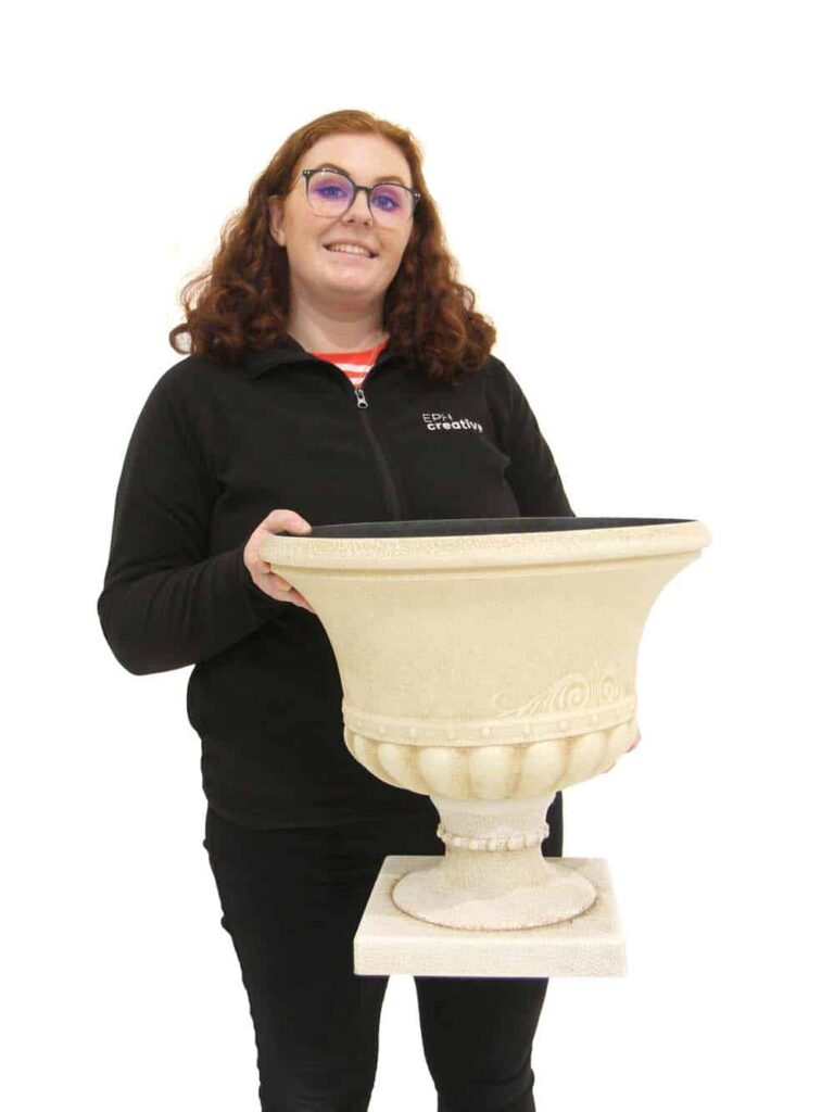 Short Urn Planter - Cream | EPH Creative - Event Prop Hire