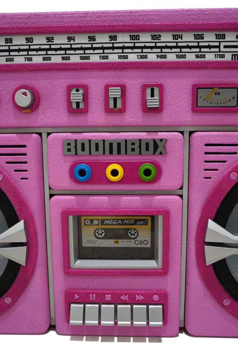 Giant Boombox (With Lights) - Pink | EPH Creative - Event Prop Hire