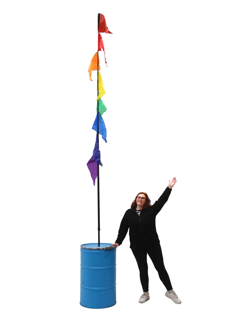 Festival Flag in Steel Drum - Purple | EPH Creative - Event Prop Hire